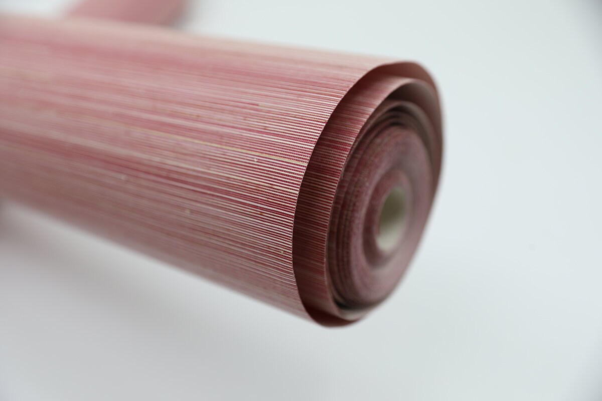 Old Rose Pink Woven Sisal Grasscloth Wallpaper/pink Grasscloth ...