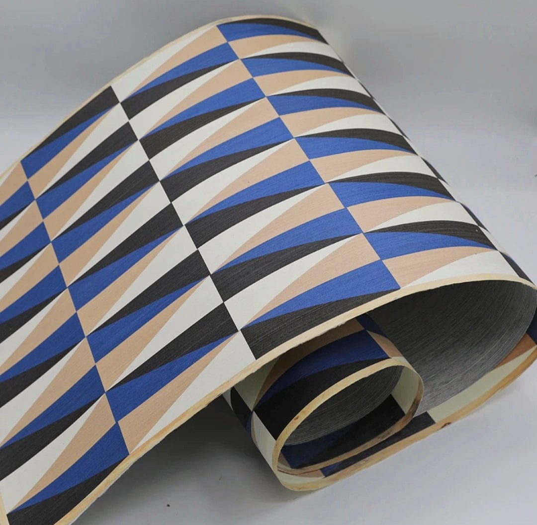 Geometric Pattern Wood Veneer for Covering Furniture/table Top Size ...