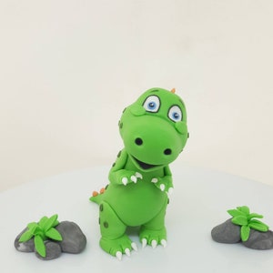 Dinosaur Fondant Cake Toppers T-rex Triceratops Sugar Paste Cake ...