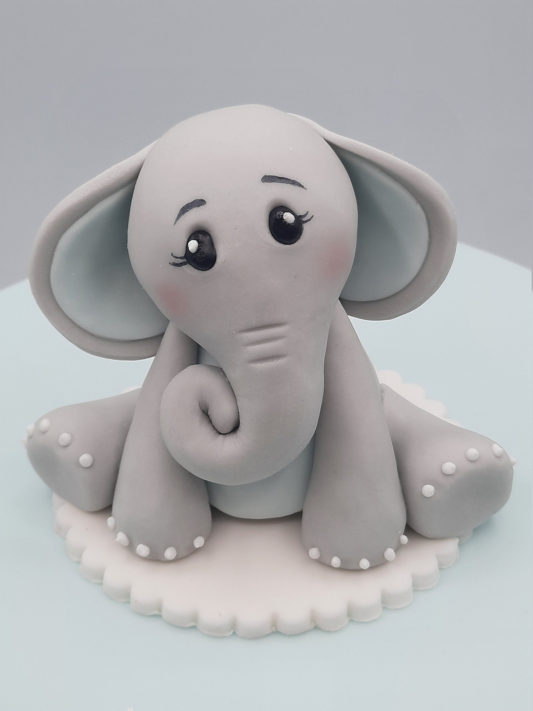 Fondant Elephant Cake Topper Jungle Animals Wild One Cake - Etsy UK