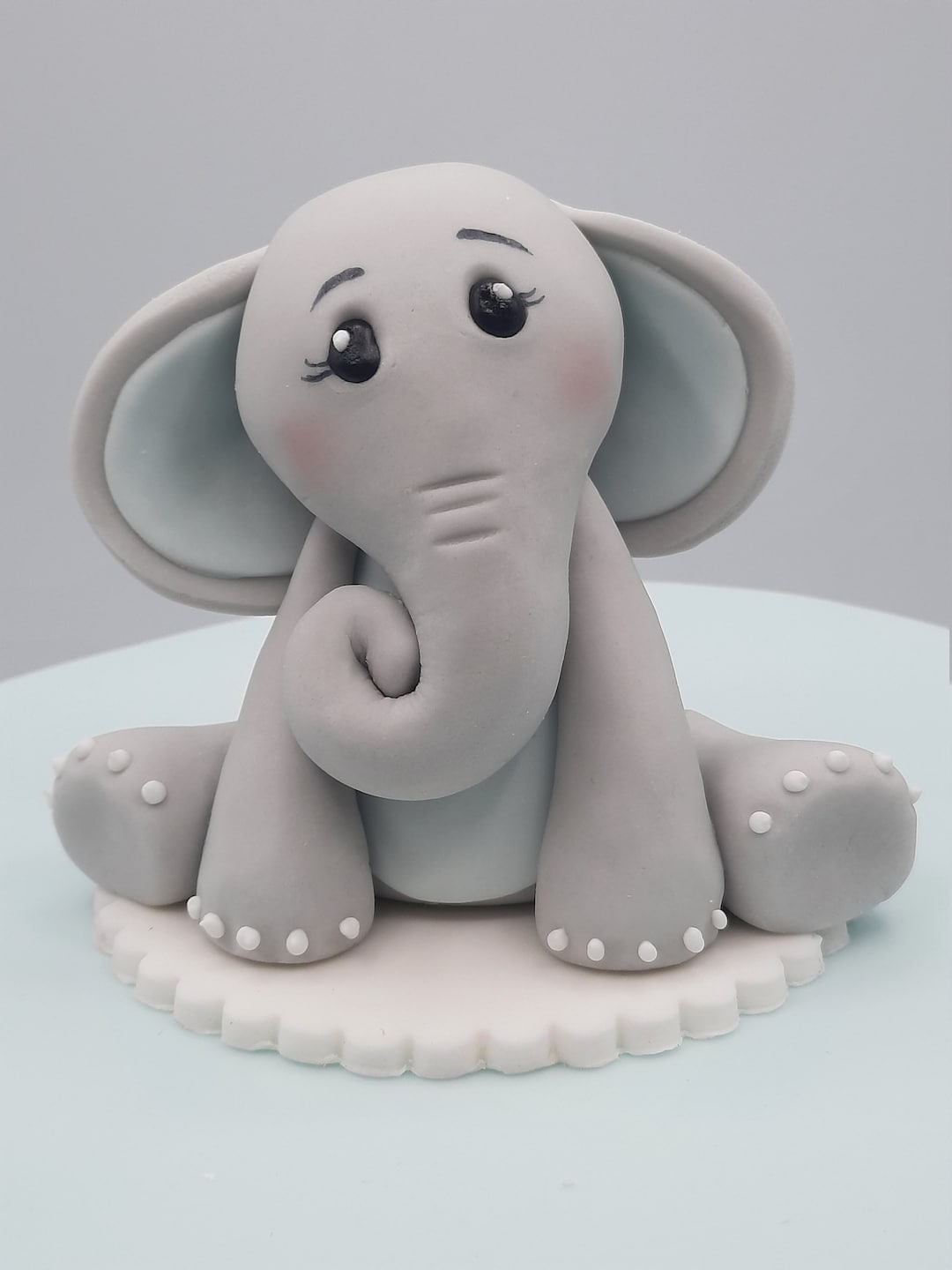 Fondant Elephant Cake Topper Jungle Animals Wild One Cake Topper Edible ...
