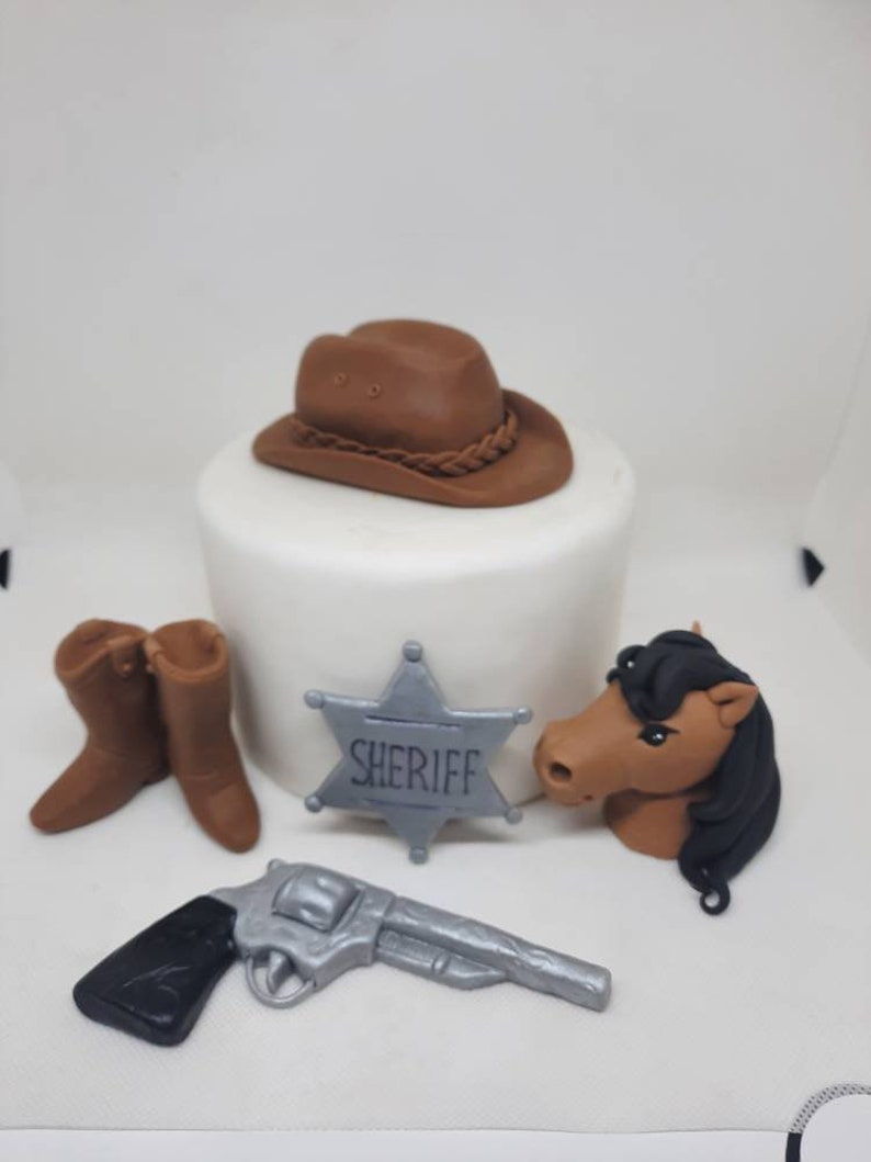 Cowboy Themed Fondant Cake Toppers - Etsy UK