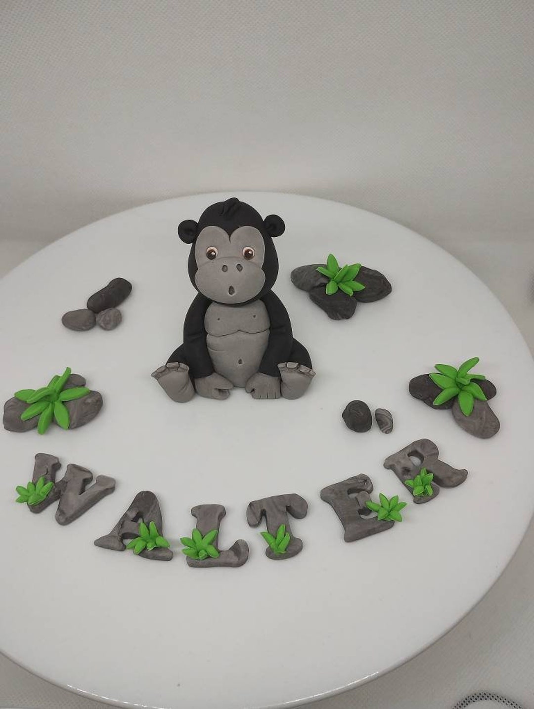 Gorilla Fondant Cake Topper Monkey Wild One Jungle Animals - Etsy