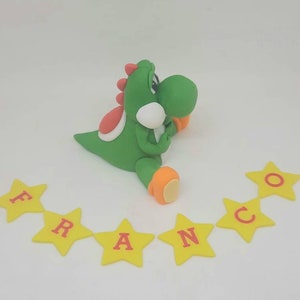 Yoshi Fondant Cake Topper Super Mario Cake Decorations - Etsy UK