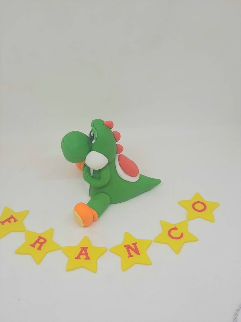 Yoshi Fondant Cake Topper Super Mario Cake Decorations - Etsy UK