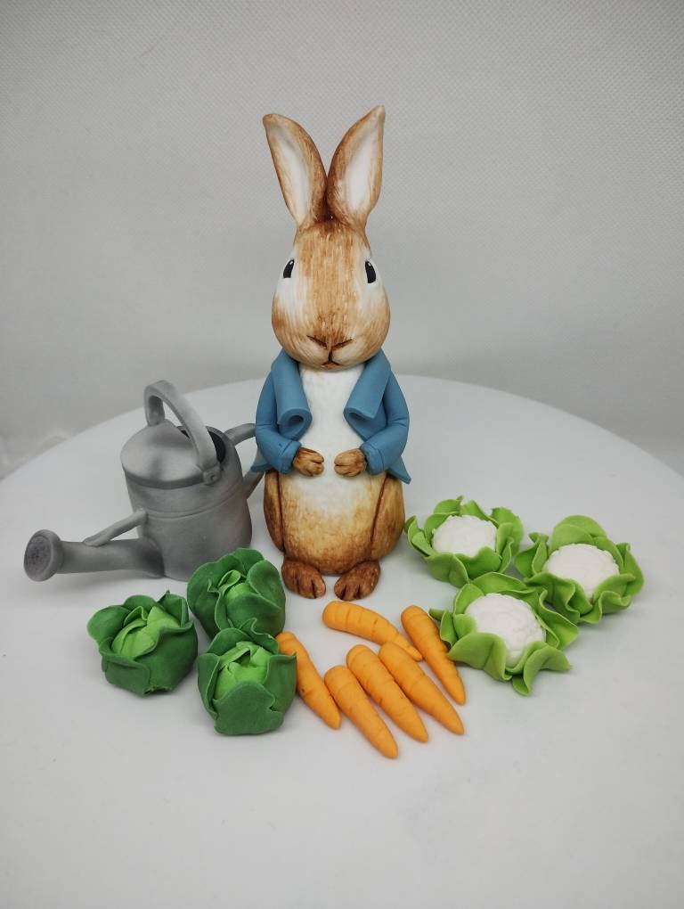 Peter Rabbit Fondant Cake Topper First Birthday Christening - Etsy UK