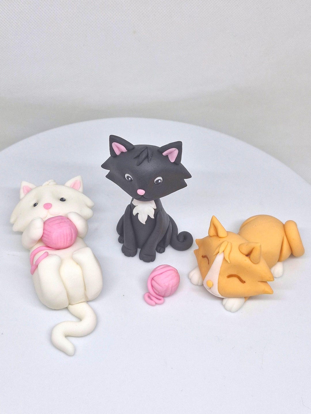 Personalized Fondant Cat Cake Toppers: Edible Cake Decorations - Etsy