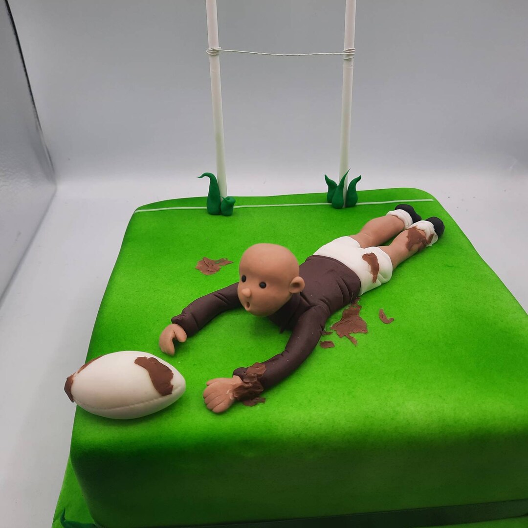 Rugby Player Fondant Cake Topper Man Boy Teen Girl Woman - Etsy