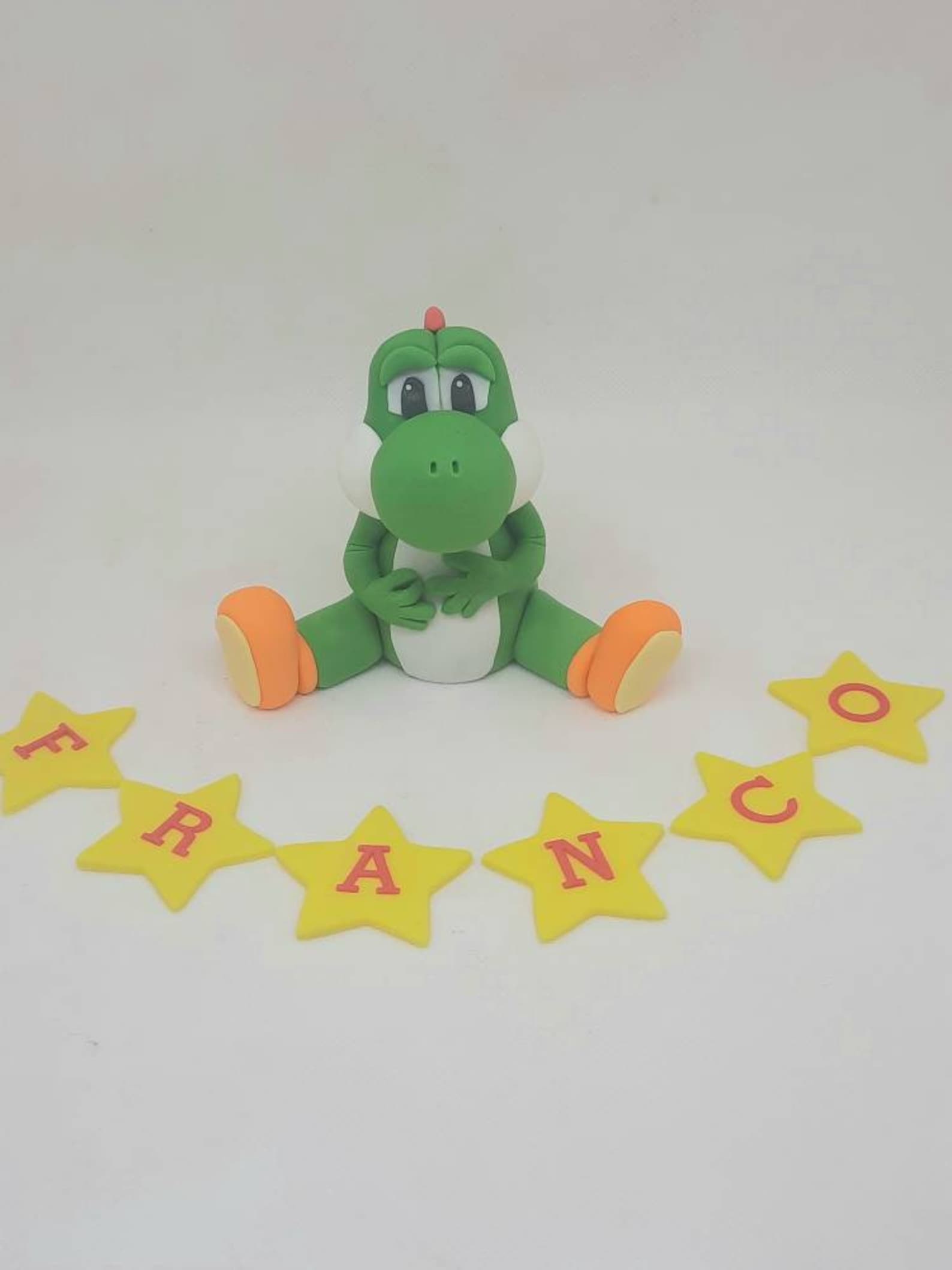 Yoshi Fondant Cake Topper Super Mario Cake Decorations - Etsy UK