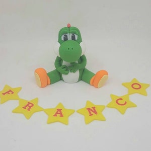 Yoshi Fondant Cake Topper Super Mario Cake Decorations - Etsy UK