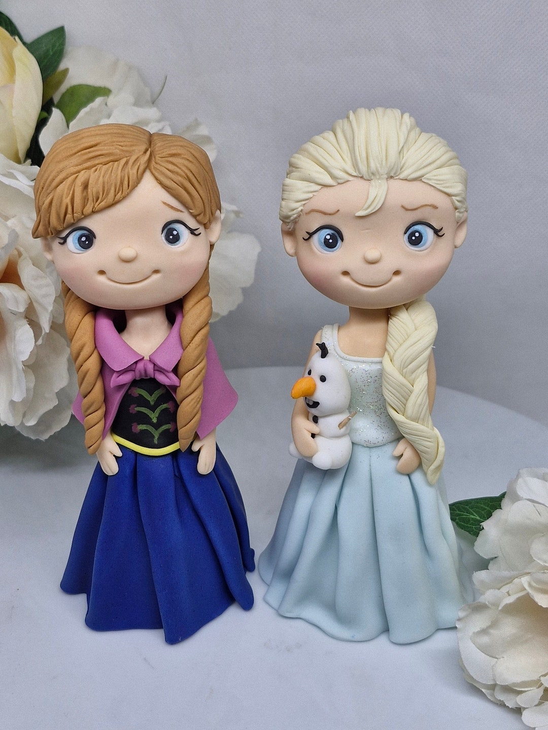 Elsa Frozen Fondant Cake Topper Christening Baby Shower Birthday Cake ...