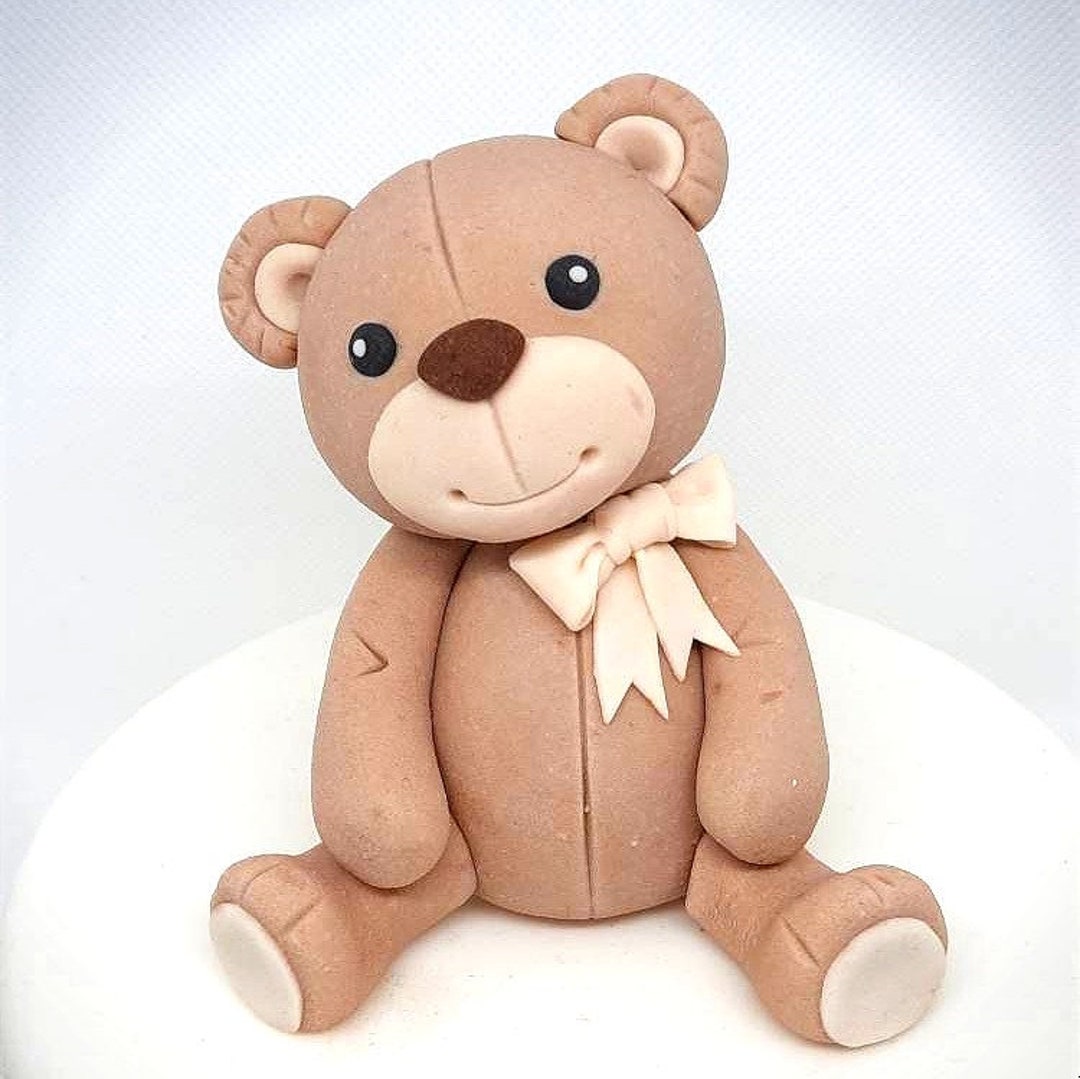 Fondant Teddy Bear Cake Topper Cake Decorations - Etsy UK