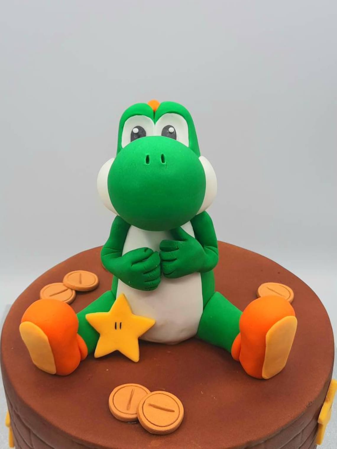 Yoshi Fondant Cake Topper Super Mario Cake Decorations - Etsy UK