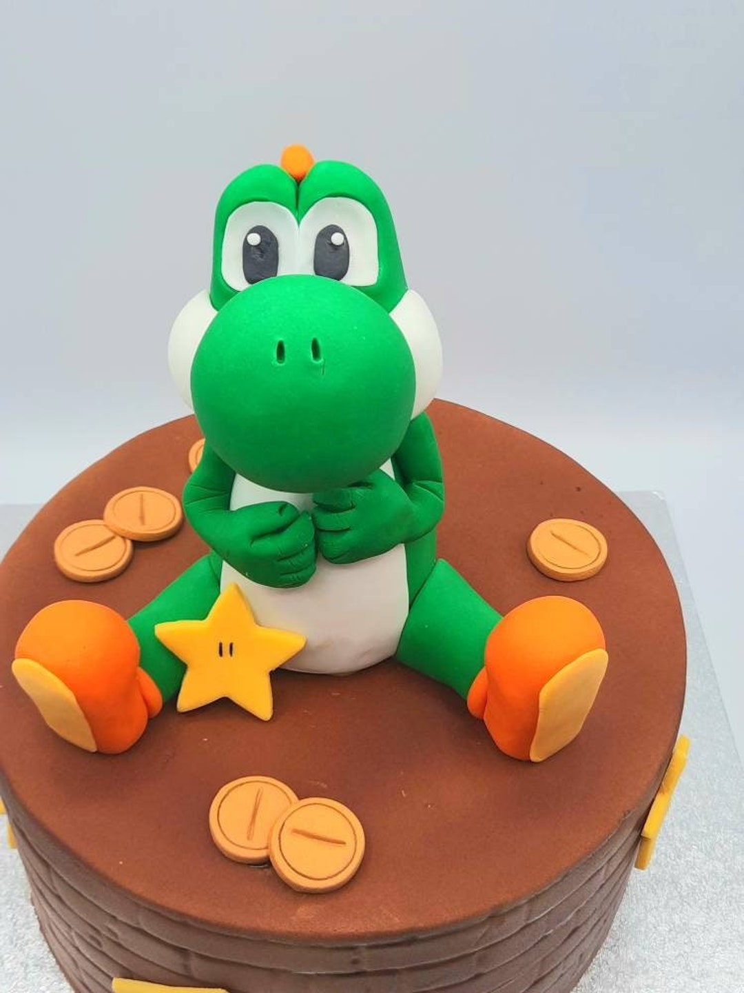 Yoshi Fondant Cake Topper Super Mario Cake Decorations - Etsy UK