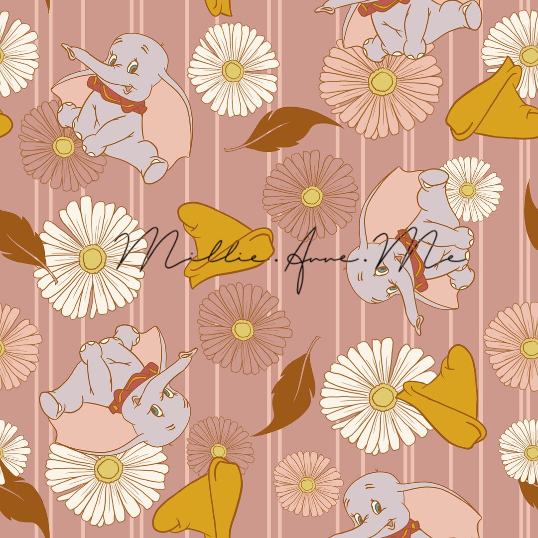 Repeating Pattern Dumbo Mauve - Etsy