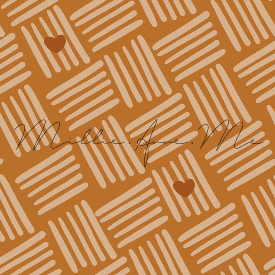 Lauhala Love - Rust Repeating Pattern - Etsy
