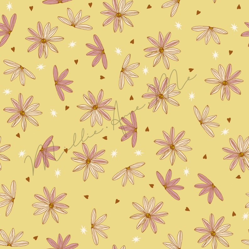 Naupaka - Yellow - Repeating Pattern - Digital Download - Etsy