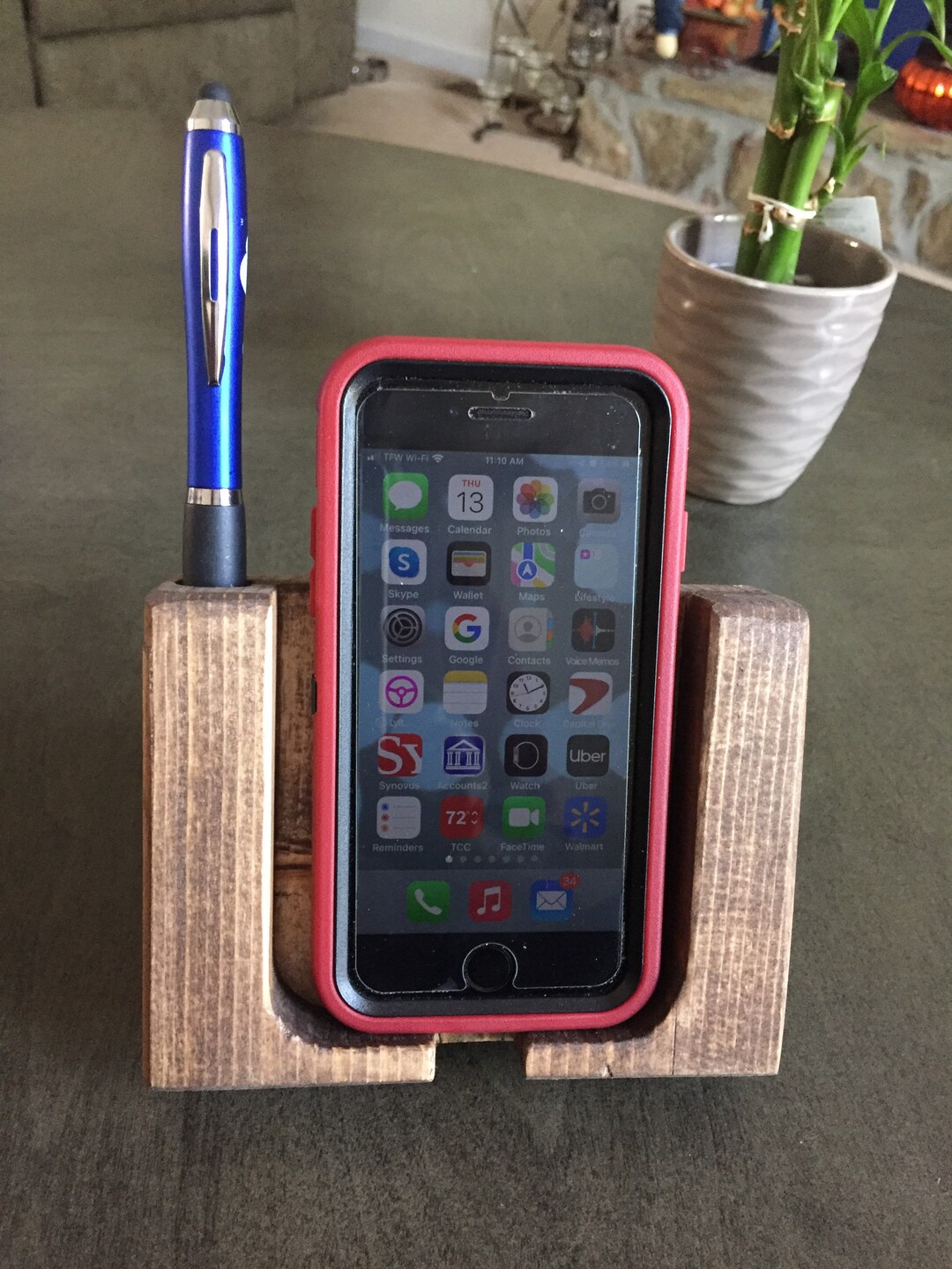 Wooden Picture Frame Cellphone Stand With Pen-pencil Holder - Etsy