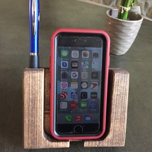 Wooden Picture Frame Cellphone Stand With Pen-pencil Holder - Etsy