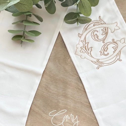 Wreath Sash Boxwood Wreath Embroidered Sash Embroidery Sash - Etsy