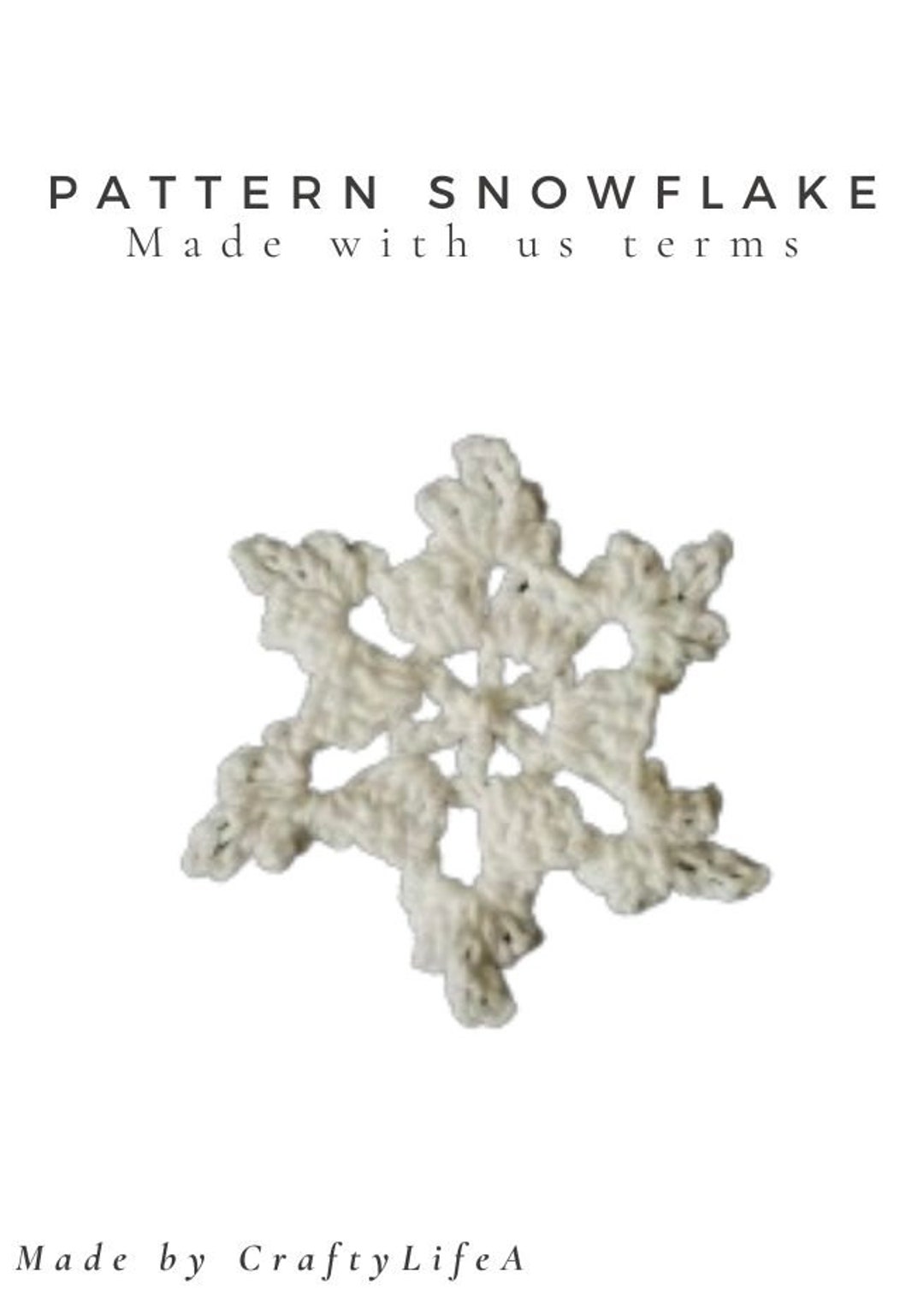 Snowflake Pattern DIGITAL PATTERN ONLY Crochet snowflake - Etsy