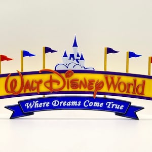 Walt Disney World Resort/magic Kingdom Classic Entrance Marquee Archway ...