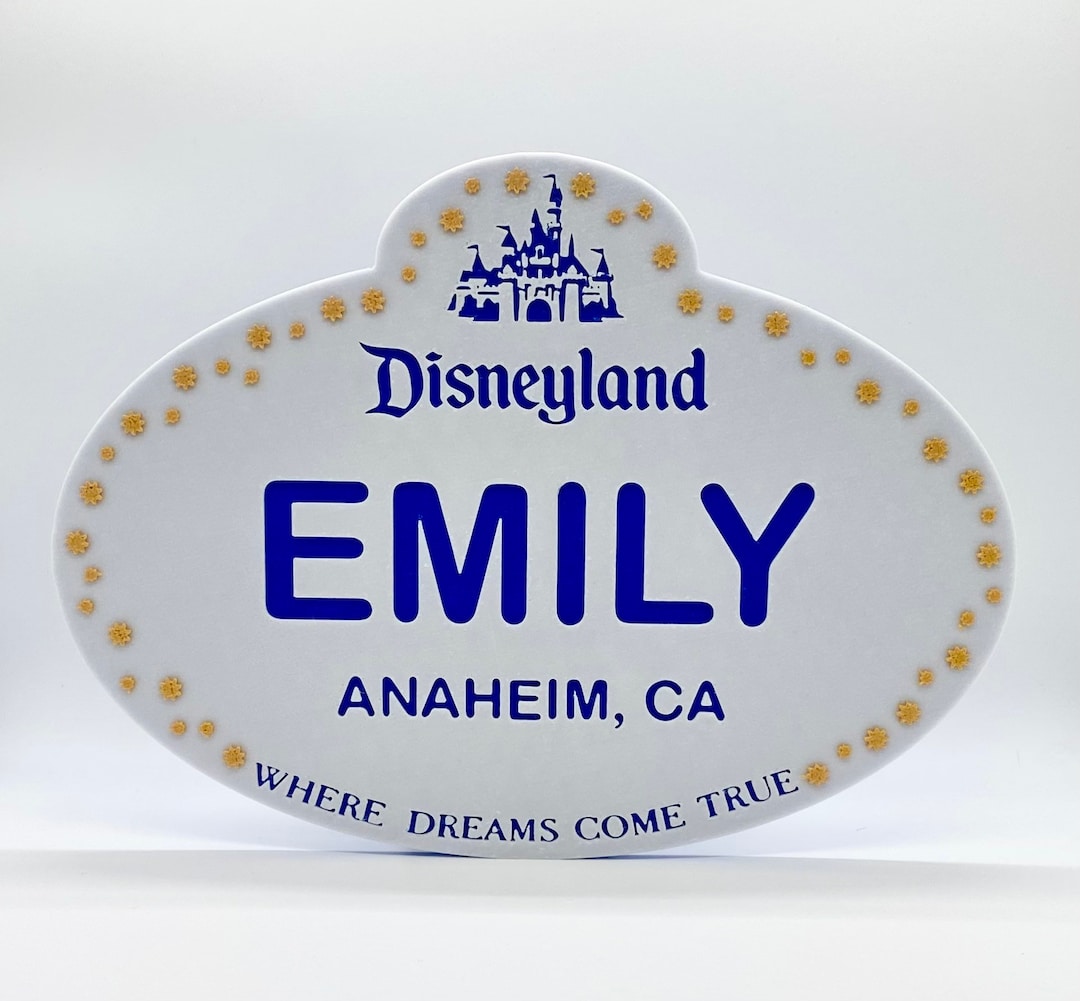 Personalized Large Disneyland Cast Member Name Tag Disney Sign - Etsy