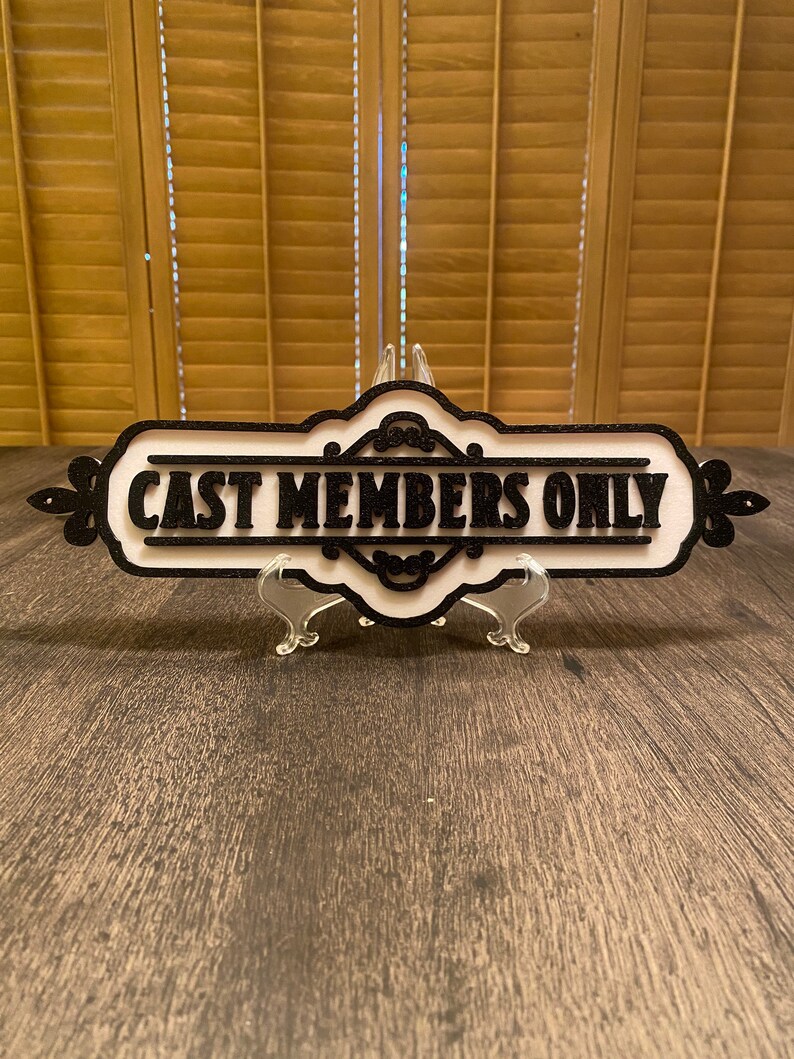 Cast Members Only Inspired Disney Sign - Etsy