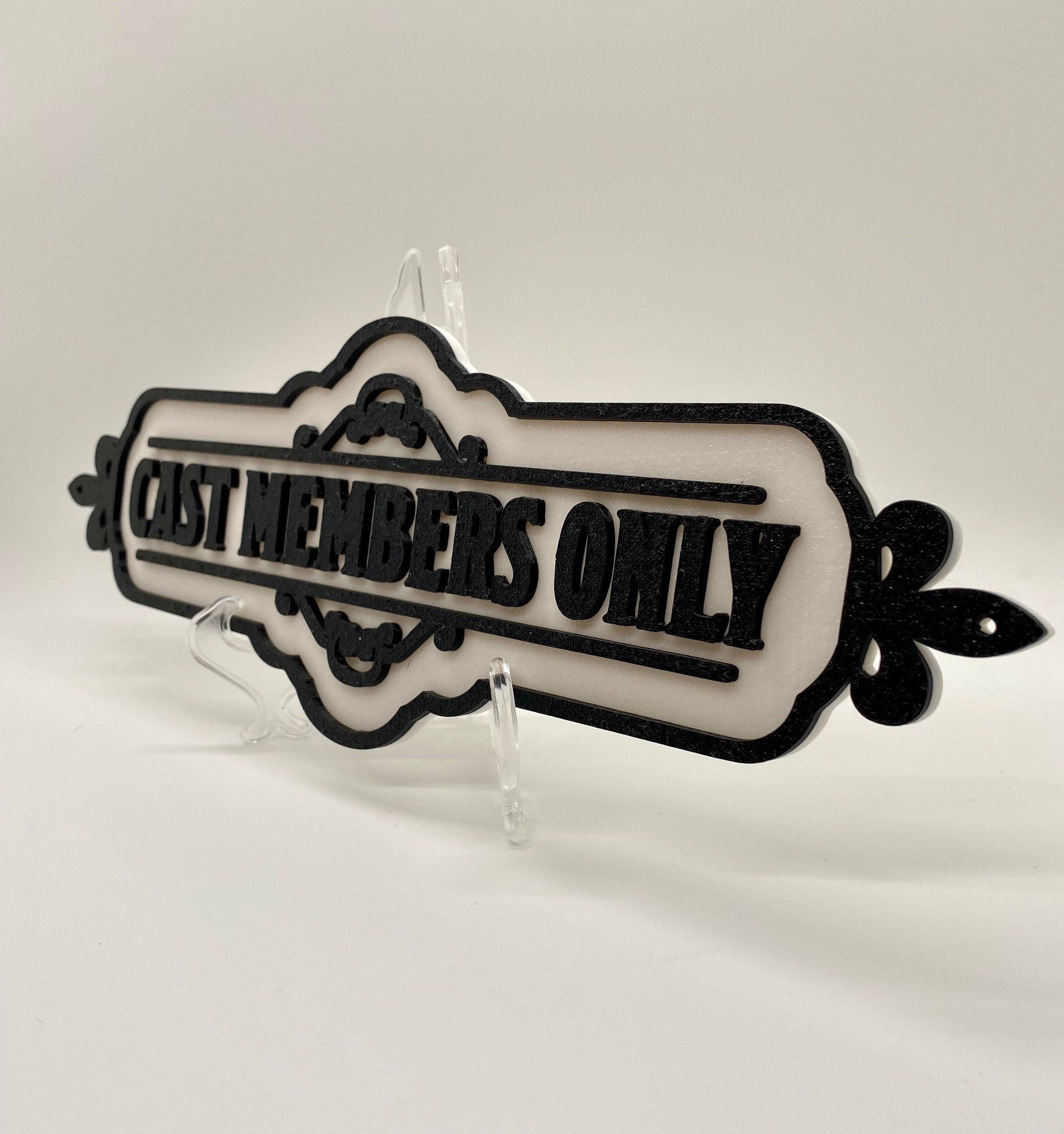 Cast Members Only Inspired Disney Sign - Etsy