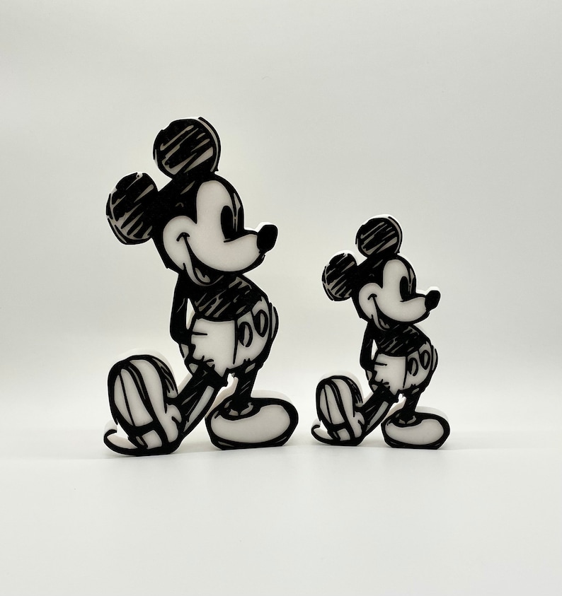 Sketch Mickey and Minnie Disney Inspired Stand up Disney - Etsy