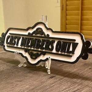 Cast Members Only Inspired Disney Sign - Etsy