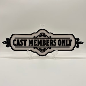 Cast Members Only Inspired Disney Sign - Etsy