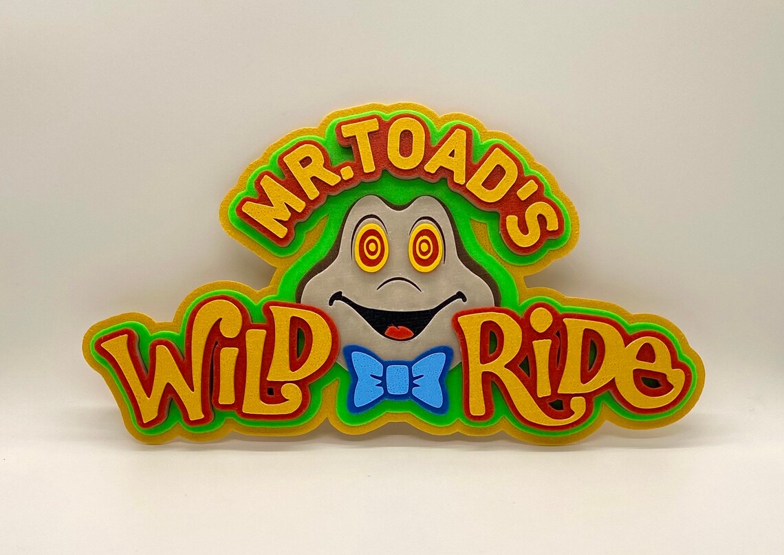 Disneylands Mr Toads Wild Ride Inspired Disney Sign - Etsy
