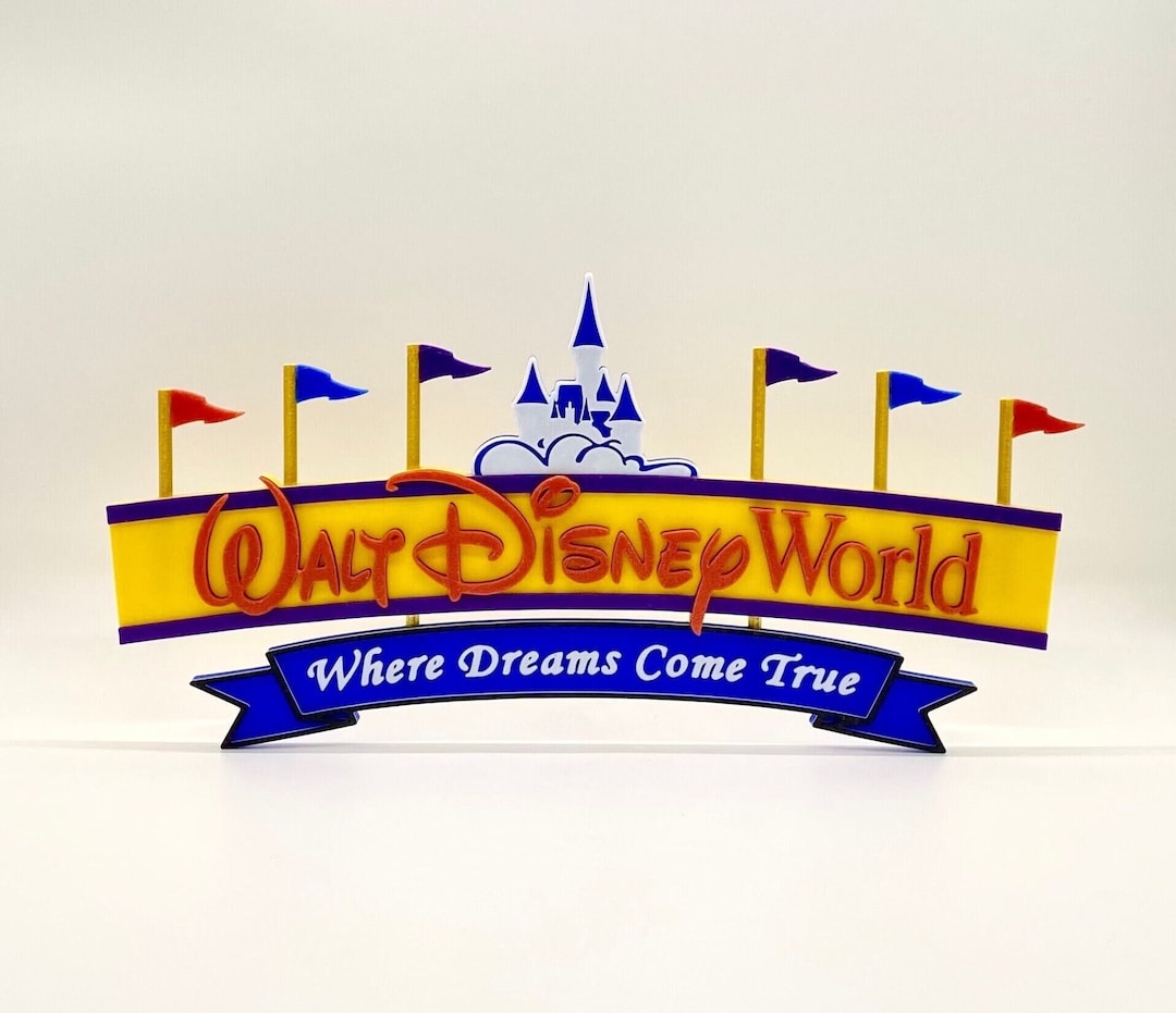 Walt Disney World Resort/magic Kingdom Classic Entrance Marquee Archway ...