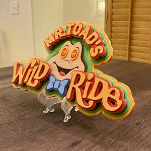 Disneylands Mr Toads Wild Ride Inspired Disney Sign - Etsy