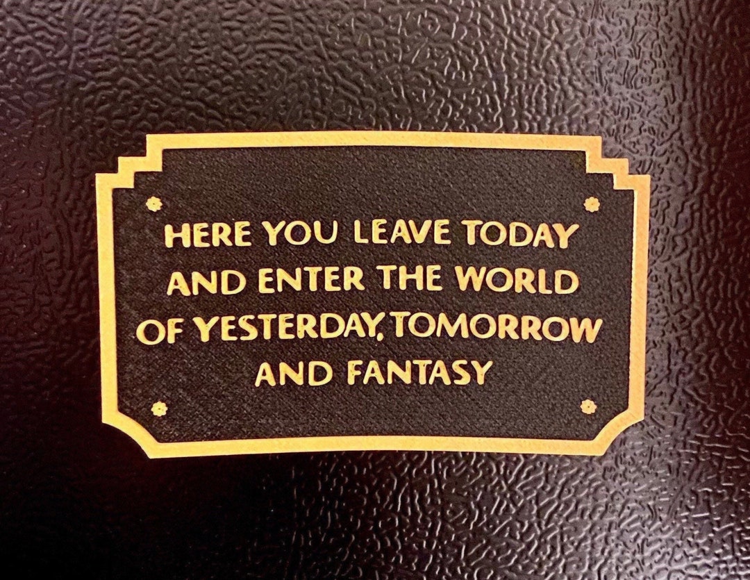 Disneyland Entrance Walkway Park Resort Plaque/sign Here You Leave ...