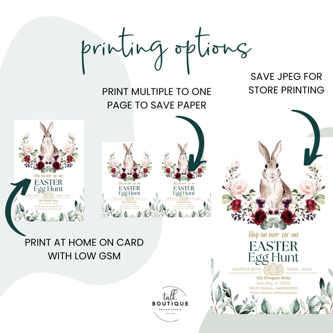 Easter Hunt Party Invitation Template, Editable Easter Egg Hunt ...