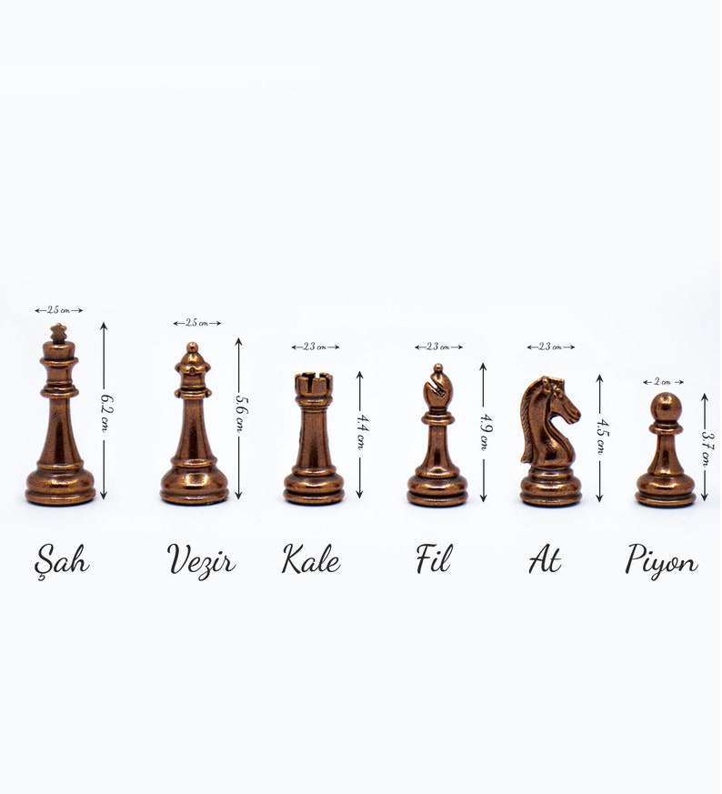 Bronze Silver Color Classic Chess Set With Personalized Table - Etsy
