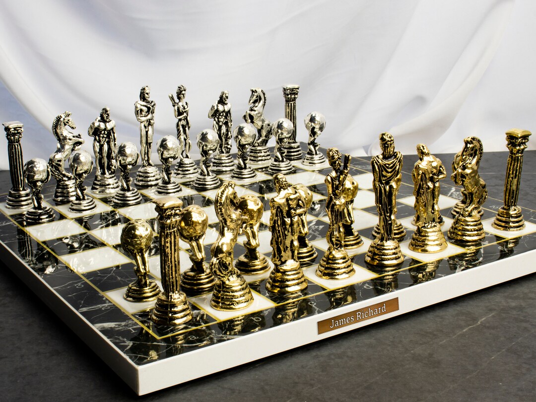 Ancient Atlas Chess Set With Personalized Table - Etsy