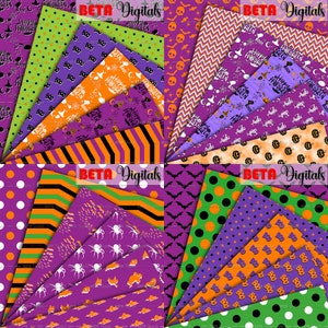 HALLOWEEN BUNDLE (1) 150+ Digital Seamless Pattern, Printable Paper ...