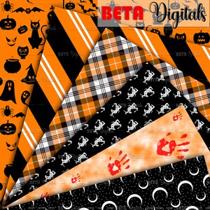 Halloween Digital Papers, Halloween Digital Pattern, Seamless Repeat ...