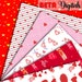 Valentine Digital Papers Valentine Scrapbook Papers Cute Pattern ...
