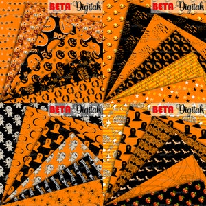 HALLOWEEN BUNDLE (2) 150+, Printable Paper, Digital Seamless Pattern ...