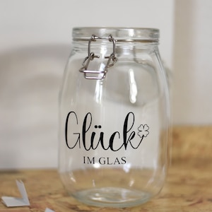 2x Sticker "Glas im Glück | 2er Set | Erinnerungen schenken | DIY ...