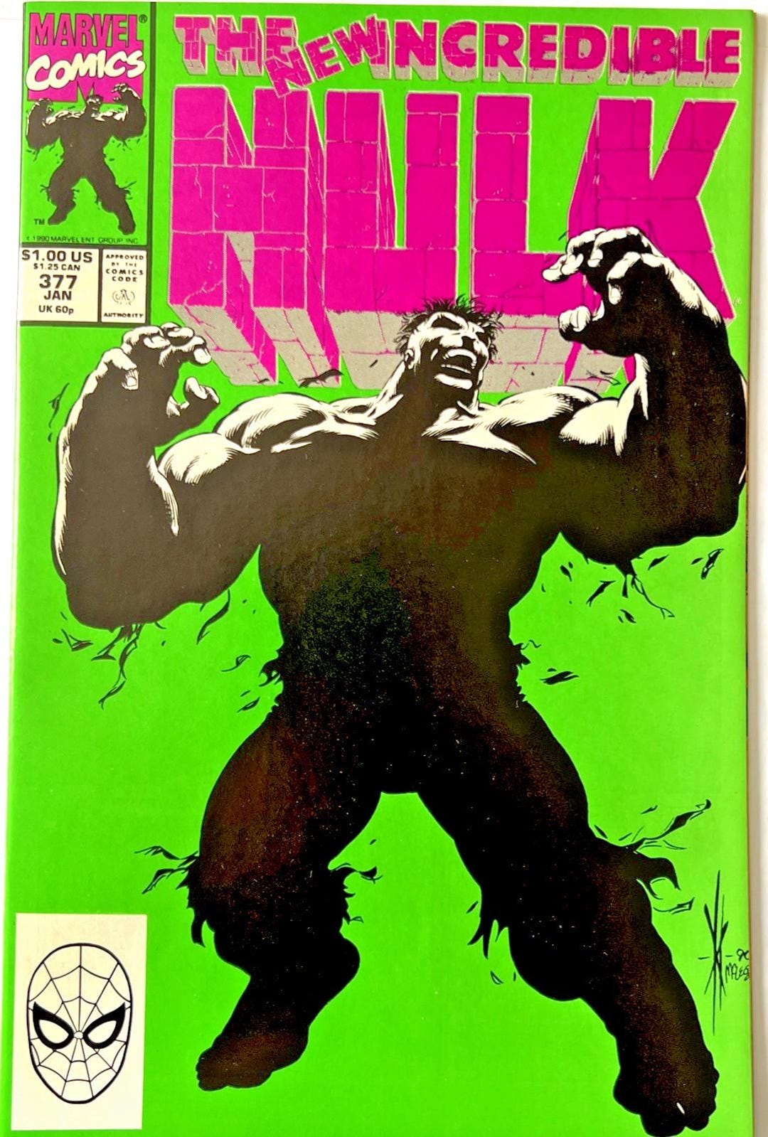 1991 Marvel INCREDIBLE HULK #377 Case Fresh Professor Hulk Smart Hulk ...