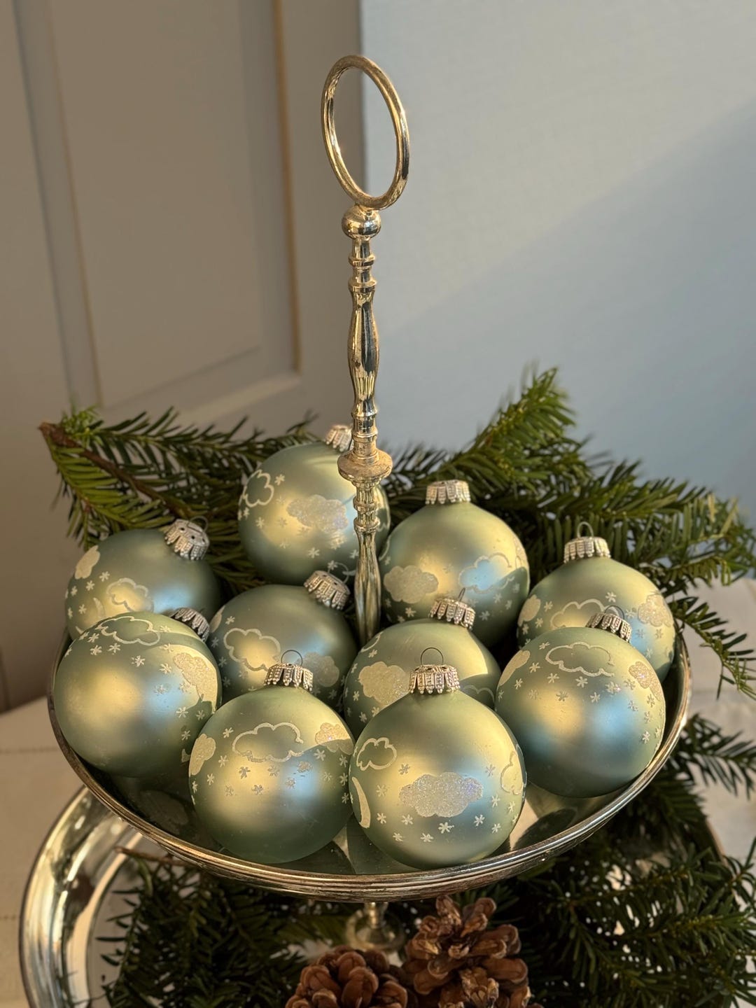 Set 10 PCS 5 Cm Vintage Christmas Tree Balls Christmas Tree Decorations ...