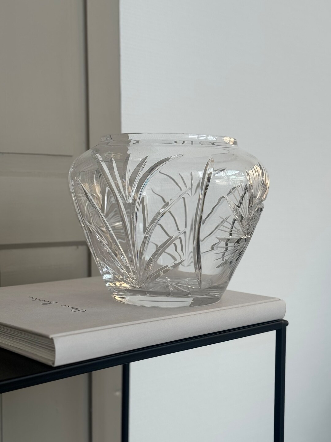 True Vintage Punch Bowl Glass / 4000 Gram Solid Glass / Punch Bowl ...