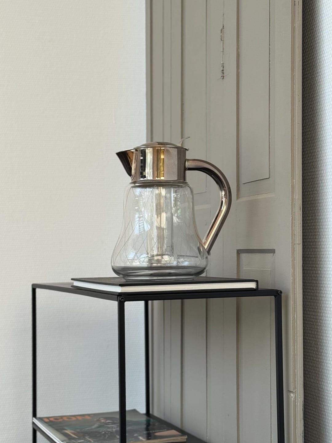 1.8 Kg / Cold Duck / Glass Jug / Silver-plated Glass Carafe With Ice ...