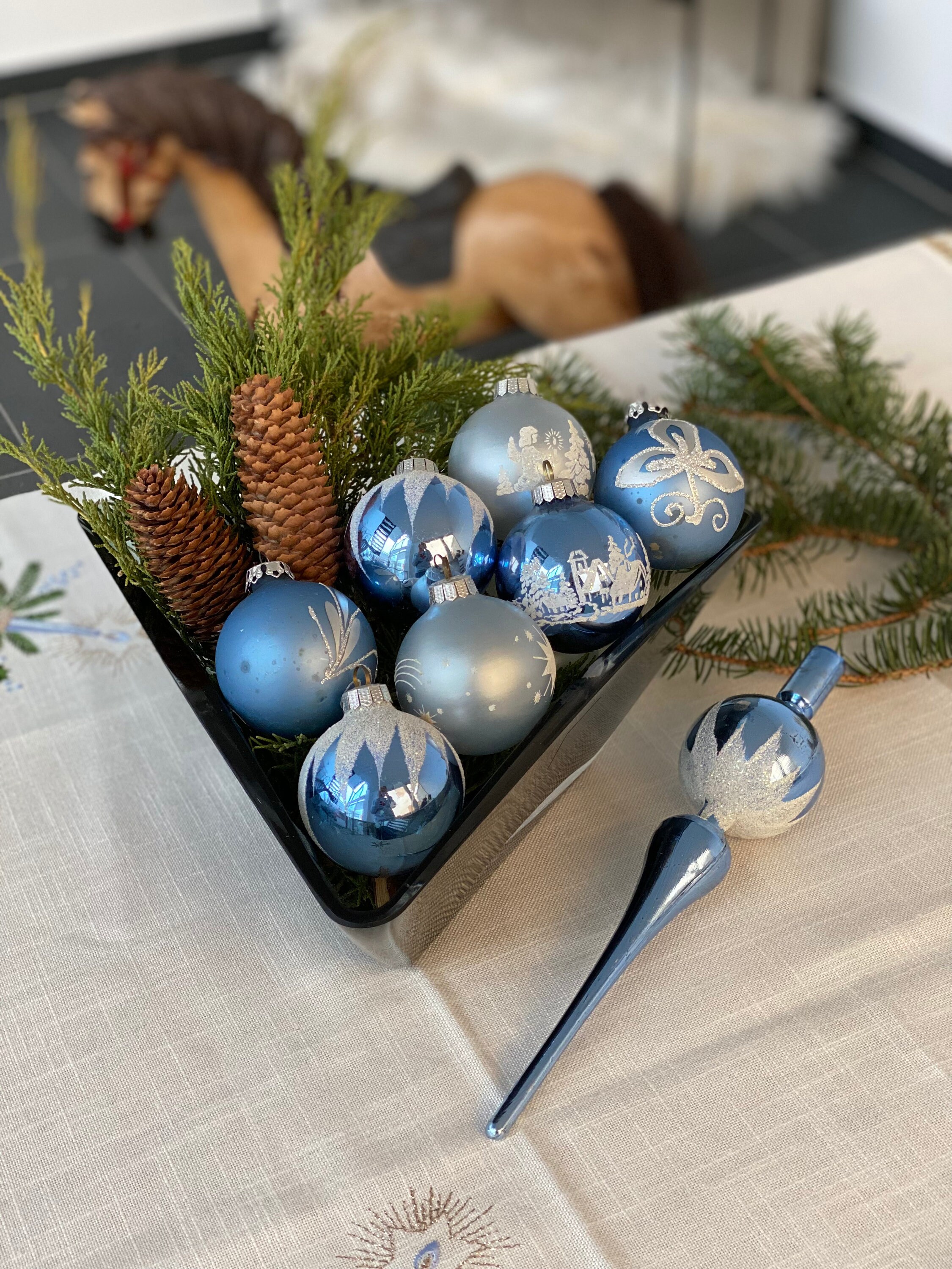 Set 9 PCS / 6cm 27cm / Vintage Christmas Baubles / Christmas Tree ...