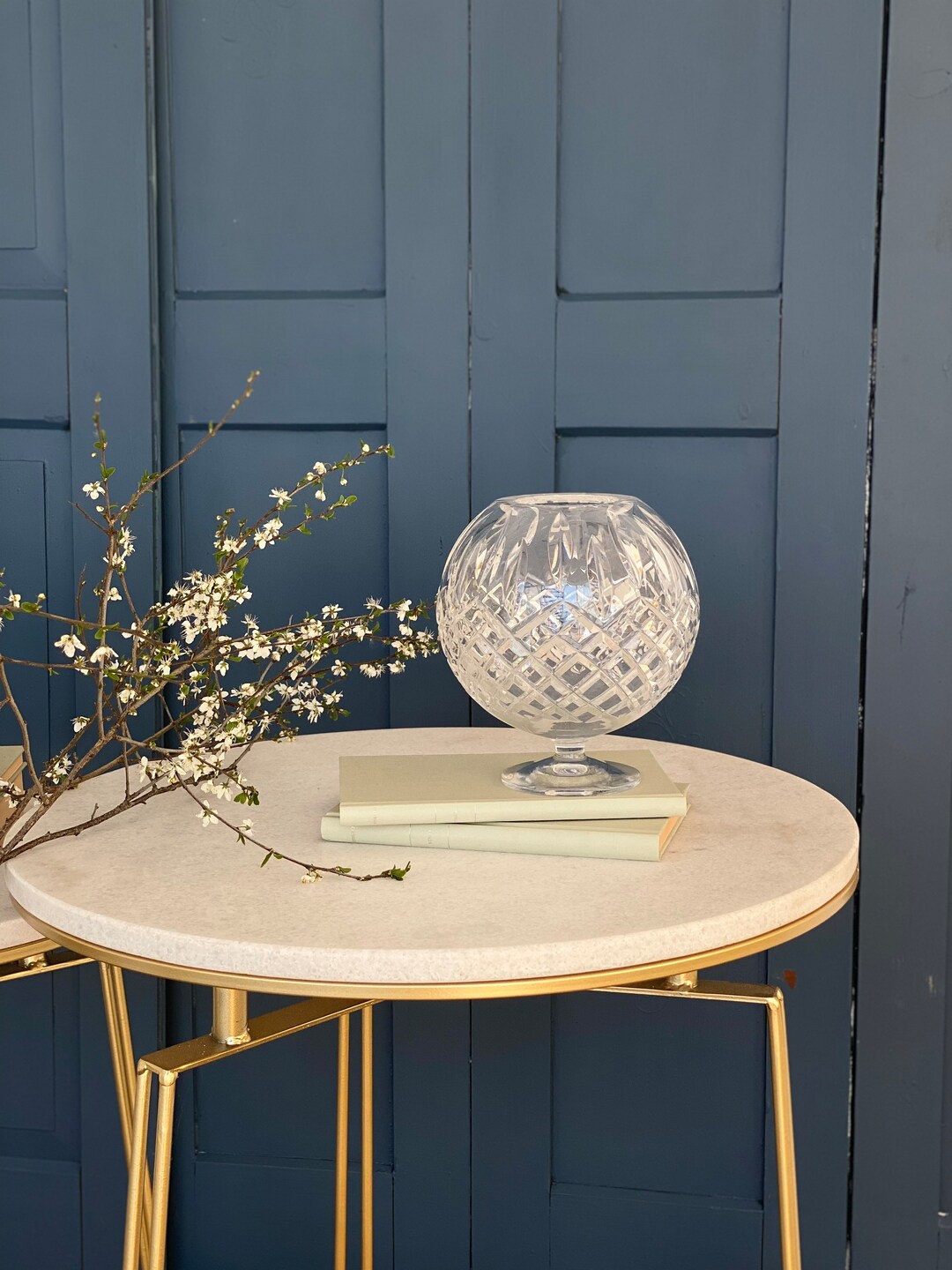 1230 Grams / Solid Vintage Lead Crystal Glass / 1.3 Cm Thick Glass ...